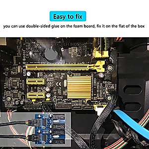 Motherboard USB 9 Pin Header Hub Male 1 to 2/4 Female USB 2.0 Splitter Extension Cable, USB 9-pin Internal Cable 9 pin Connector Adapter for Port Multiplier (35cm)