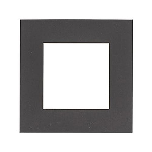 19x19 Mat Bevel Cut for 15x15 Photos - Precut Textured Black Square Shaped Photo Mat Board Opening - Acid Free Matte to Protect Your Pictures - Bevel Cut for Family Photos, Pack of 1 Matboard Show Kit