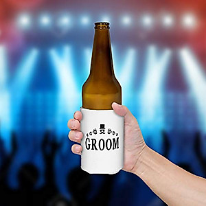 Shop4Ever Groom and Groom’s Drinking Team Member Can Coolie ~ Wedding Bachelor Party Beer Can Sleeve Coolers ~ (Member, Blk, 13 Pk)