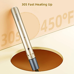 2 in 1 Hair Straightener, 1" Ceramic Plate Flat Iron for Wet to Dry Hair, Straightening Iron with Ionic Generator & Infrared Lamps for Repairing Hair, Hair Iron with 5 Temp & 60 Mins Auto Off