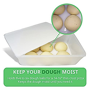 90% Chance of getting TWO for the price of ONE. 2.4 gal Produce Saver Containers for Refrigerator, Pizza Dough Proofing Box, Vegetable Storage Containers for Refrigerator, Pizza Storage Container, Marinating Container, Pizza Dough Box, Veggie Saver…