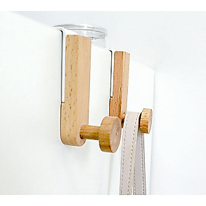 YIKANGHENG Steel and Wooden Hook, 3 Inch Long Heavy Duty Hook for Hanging Hat, Cloth, Bag, Towel, Widely Used on Wardrobe, Cupboard, Drawer (1 Pcs)