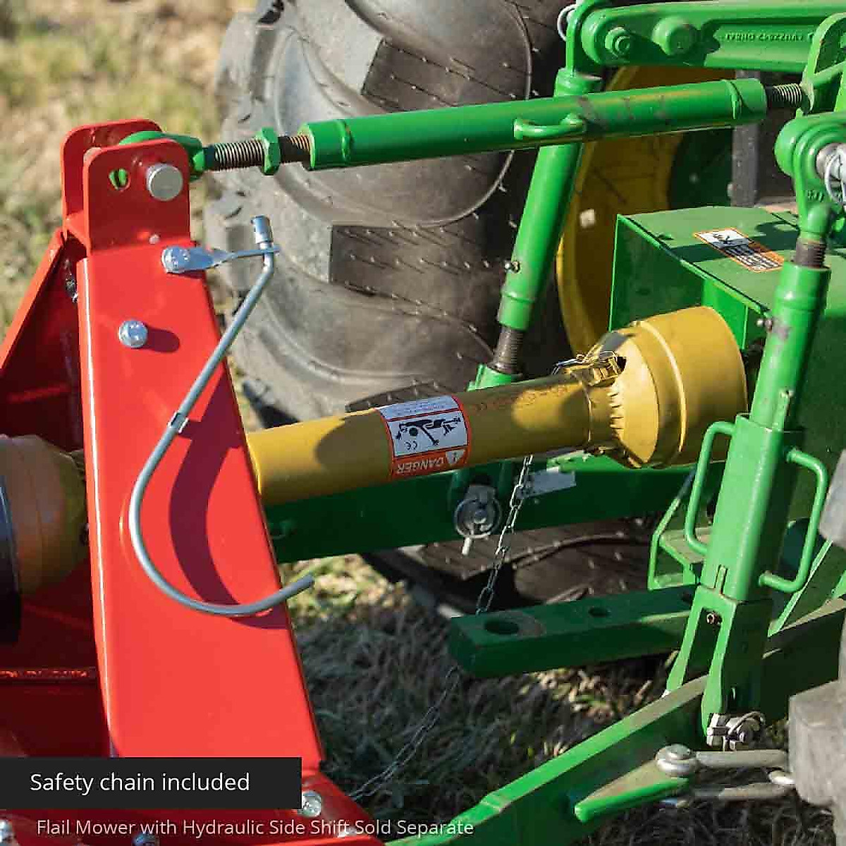 Titan Attachments 35.5" Collapsed Length PTO Shaft, Shear Bolt Included, 1-3/8-In. x 6 Spline on Both Ends