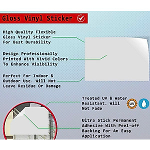 8 X 12 Inches For Rent Sign Plastic Coated Self-Adhesive Window Peal Sticker with A Space to Hand Write- 4Pack