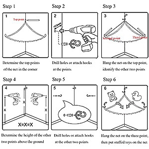 Stuffed Animal Hammock，Toy Net Hammock for Stuffed Animals is Suitable Kids or Childrens Bedroom Room Wall Storage Organizer or Décor (Small)