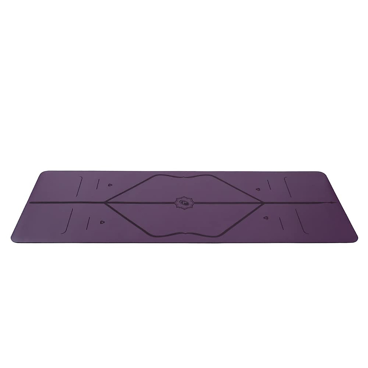 Liforme Original Yoga Mat – Free Yoga Bag Included - Patented Alignment System, Warrior-like Grip, Non-slip, Eco-friendly, sweat-resistant, 4.2mm thick mat for comfort - Purple