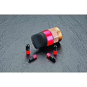 Caplugs 99392589 Plastic Textured Cap with Flat Ergonomic Pull Tab. VFT-375-8, Vinyl, Cap ID 0.375" Length 1.425", Black (Pack of 200)