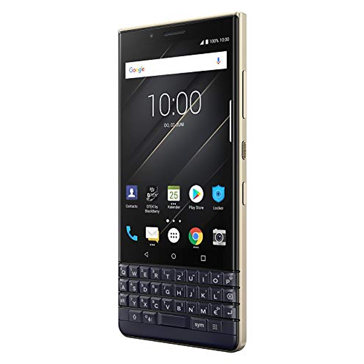 BlackBerry KEY2 LE (Lite) Dual-SIM (64GB, BBE100-4, QWERTZ Keypad) (GSM Only, No CDMA) Factory Unlocked 4G Smartphone - International Version (Champagne/Gold)