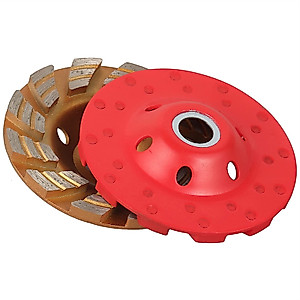 TEMKIN Grinder Wheel Disc Wood Carving Disc Diamond Grinding Wheel Disc Bowl Shape Grinding Cup Concrete Granite Stone Ceramic Cutting Disc Power Tools (Size : Red)