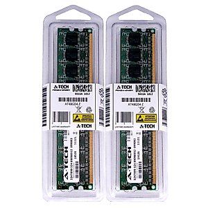 A-Tech 2GB Kit (2X 1GB) DDR2 533MHz PC2-4200 240-pin DIMM Desktop Computer Memory RAM Modules