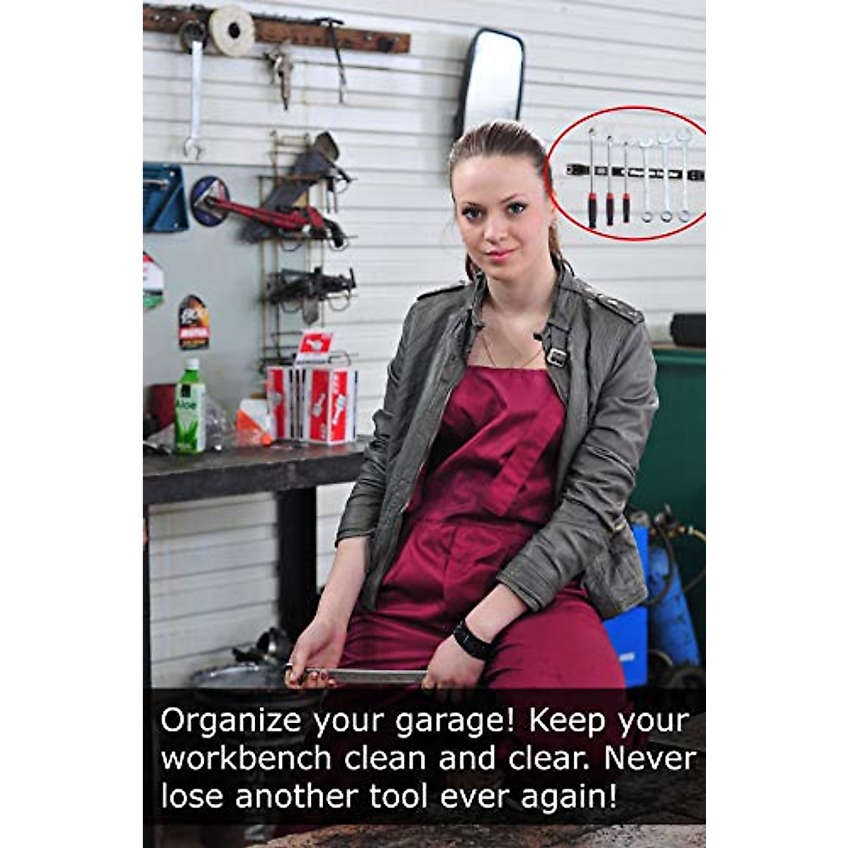 Inspired Home Living 12 Inch Magnetic Tool Holder 4 Pack - Heavy Duty Tool Organizer for Wall Mounting in Garage Workshop Workbench - Brackets Screws Drywall Anchors Hooks Included