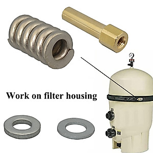 Zeiboat DEX2420JKIT, DEX2400JN Sleeve Nut Assembly with Spring & Metal Washers, Length of 2 in, Filter Housing Replacement Set