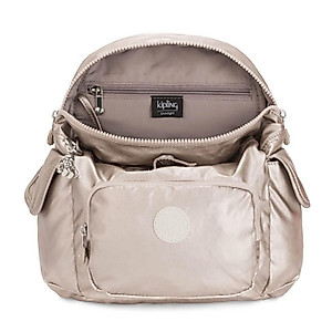 Kipling Women's Backpack City Pack Mini, Silver (Metallic Glow), 27x29x14 Centimeters (B x H x T)