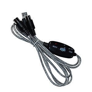 HQRP USB in-OUT MIDI Interface Cable Converter PC to Music Keyboard Adapter Cord fits Roland A-800 Pro USB MIDI Controller Keyboard