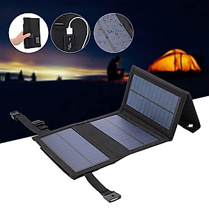 SUNYIMA 5.5V 10W Portable Solar Panel Folding Foldable Solar Panels Bag for Phone Battery Charge with 5V USB Port