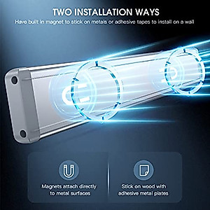 Under Cabinet Lights,40 LED Rechargeable Battery Operated Motion Sensor Light Indoor, 2 Pack Magnetic Dimmable Closet Lights, Wireless Under Counter Lights for Kitchen, Stairs (White Light)