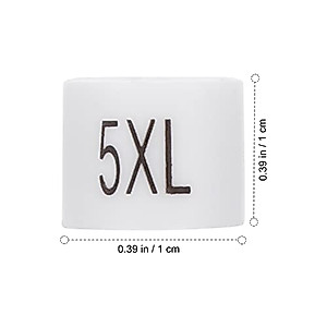 Balacoo Clothes Hanger Size Markers, 100Pcs Garment Size Markers Kit for Retail, at Home Hangers, Closet Organization 10 Size White 1X1CM