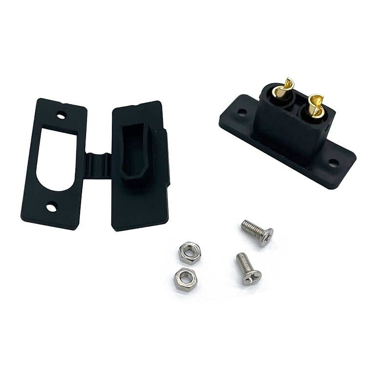 10Pcs Amass XT90E-M Battery Connector XT90E Male Plug Gold-Plated Connector with PVC Protective Sleeve Dust Cap for RC Aircraft Drone Accessories