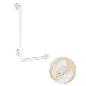 CRODY Bath Wall Attachment Handrails Grab Bar Rails L-Shaped Bathroom Grab Bar, Shower Support Rail, Stainless Steel Safety Armrest, Elderly Disabled Bathtub Anti-Skid Railing, Toilet Handle, Towel Ra