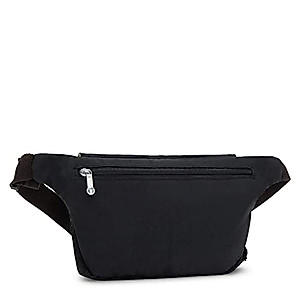 Kipling Womens Women's Arvin Pouch, Waist Strap, Medium Bag, Nylon Travel Pouch, Black Tonal, 6 L x 4.75 H 3.5 D US
