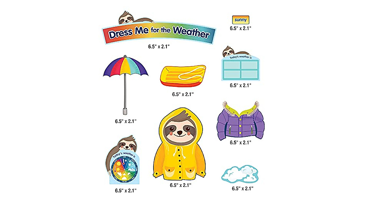 Carson Dellosa Sloth Weather Board: Engage Learners