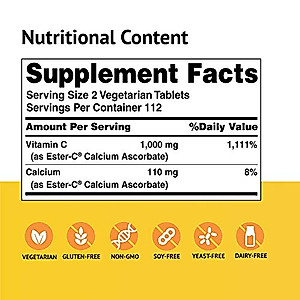 Ester-C® 500 mg Veg. Tablets 225