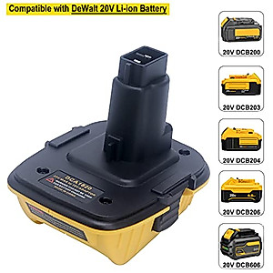 Lasica 2Pack DCA1820 Replacement for DeWalt Battery Adapter, Replacement for DEWALT 18V to 20V Adapter Compatible with Dewalt 20V or 20V/60V Max Lithium Battery DCB606 DCB609 DCB201 DCB204 DCB206