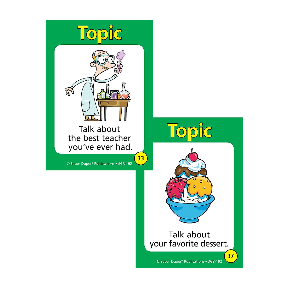 Super Duper Publications | TopicTalk Conversation & Social Skills Card Game | Educational Learning Resource for Children