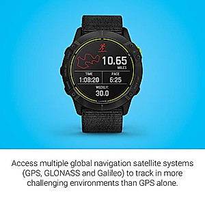 Garmin Enduro, Ultraperformance Multisport GPS Watch with Solar Charging Capabilities, Battery Life Up to 80 Hours in GPS Mode, Carbon Gray DLC Titanium with Black UltraFit Nylon Band