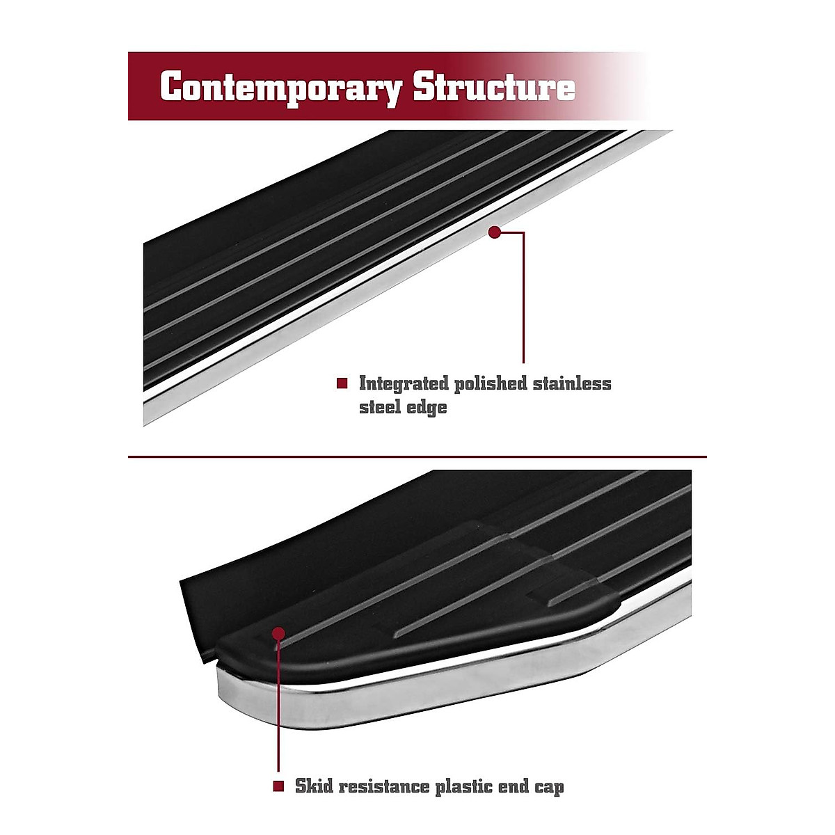 TAC Side Steps Fit 2020-2024 Ford Explorer SUV 5.5” Aluminum Black Side Bars Step Rails Nerf Bars Running Boards Off Road Automotive Exterior Accessories (2 Pieces Running Boards)