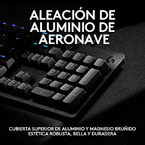 Logitech G513 Lightsync RGB Mechanical Gaming Keyboard - Cable Connectivity - USB 2.0 Type A Interface - English - Windows - Mechanical Keyswitch - Carbon (Renewed)