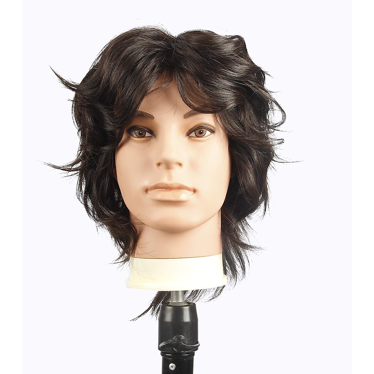 Male Mannequin Head With 100% Human Hair Cosmetology Manikin head for Cutting Styling With Doll Head for Hair Styling with Clamp Stand