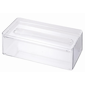 YAMAZAKI home 2334 Tissue Box Holder-Dispenser and Organizer, One Size, Clear