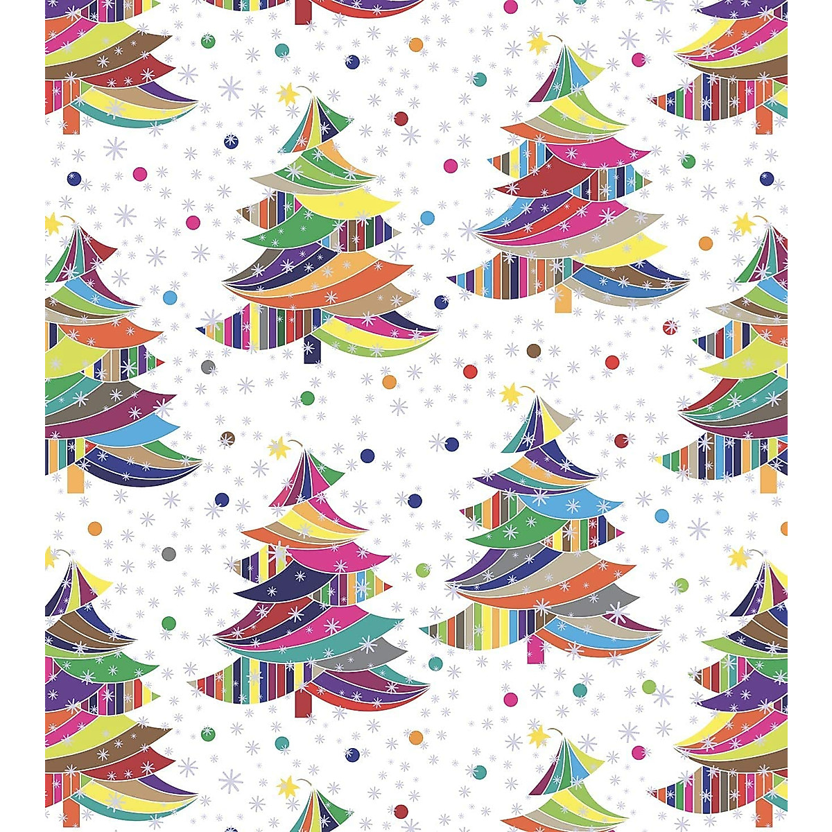 Stesha Party Rainbow Christmas Tree Wrapping Paper Present Gift Wrap 30 x 20 Inch (3 Sheets)