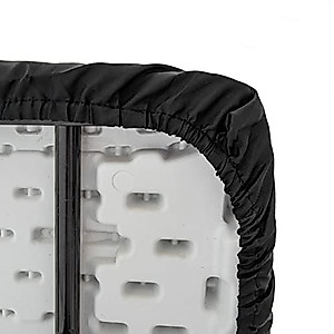 moty Folding Table Cover, Polyester Fitted Waterproof Outdoor Tablecloth Protector with Elastic for Rectangle Picnic Tables, Washable, Wrinkle Resistant, for Patio, Parties, Camping