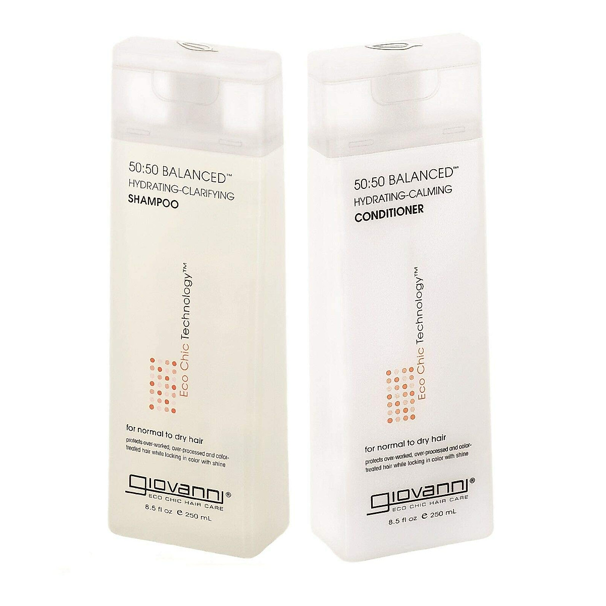 GIOVANNI COSMETICS - 50:50 Balanced Hydrating Duo - Hydrating Clarifying Shampoo & Hydrating Calming Conditioner Set (8.5 Ounce)