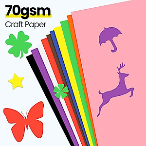 Fuutreo 2000 Pcs Construction Paper Bulk, 11.4'' x 7.9'' Lightweight School Art Supplies Colored Construction Paper for Kids Drawing, Classroom Decor, Office Printing, DIY Craft, 10 Colors