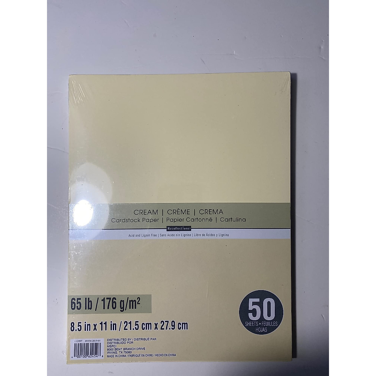 Recollections Cardstock Paper, 8 1/2 X 11 Cream - 50 Sheets