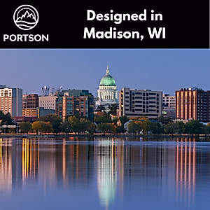 Portson Camping Hammock - Based in Madison - Double Hammock for Backpacking, Travel, Hiking - Portable Hammock - Tree-Friendly Straps Included