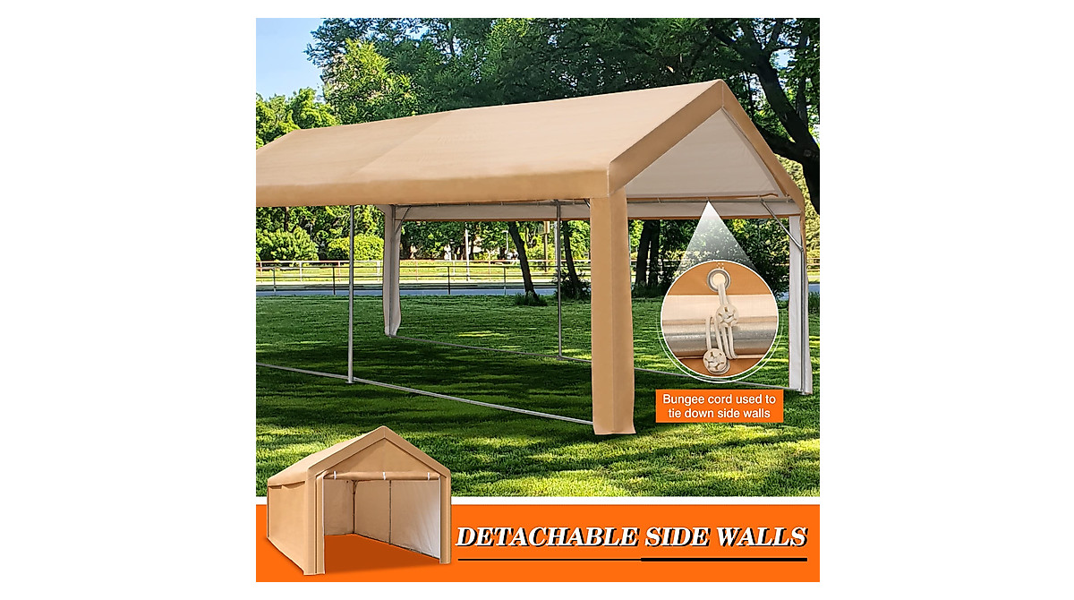 Heavy-Duty 10'x20' Car Canopy from Sophia & William