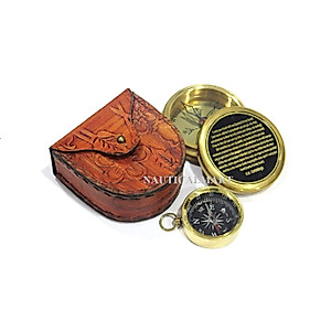 NauticalMart Brass Compass I Carry Your Heart with Me Poem Compass with Mini Compass Combo Gift, Personalized Compass, Groomsmen Gifts, Wedding Gifts, Corporate Gift, Unique Gift