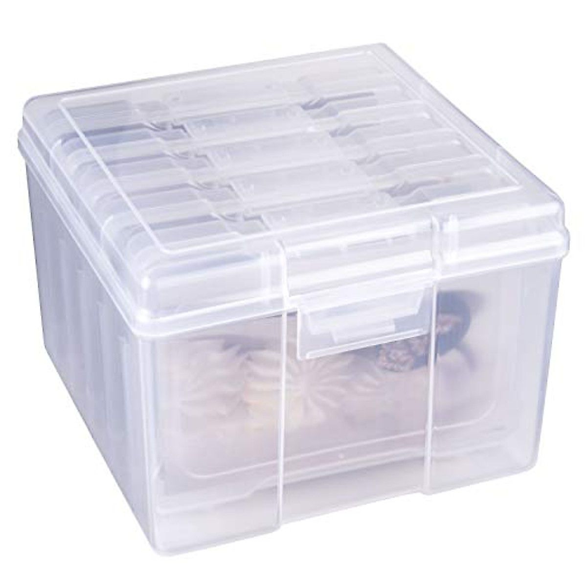ArtBin 6947ZZ Photo & Craft Organizer Set, Large Box with [5] Plastic Storage Cases Inside, Clear