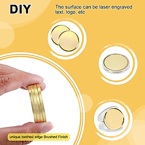 10pcs Brass Laser Engraving Blanks Blank Challenge Frosted Coin with Acrylic Protection Box - 40mm for DIY Crafts Birthday Travel Commemorative Collection