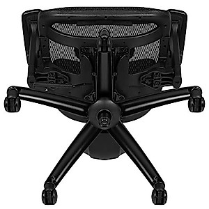 Flash Furniture LO Ergonomic Mesh Office Chair with 2-to-1 Synchro-Tilt, Adjustable Headrest, Lumbar Support, and Adjustable Pivot Arms in Black