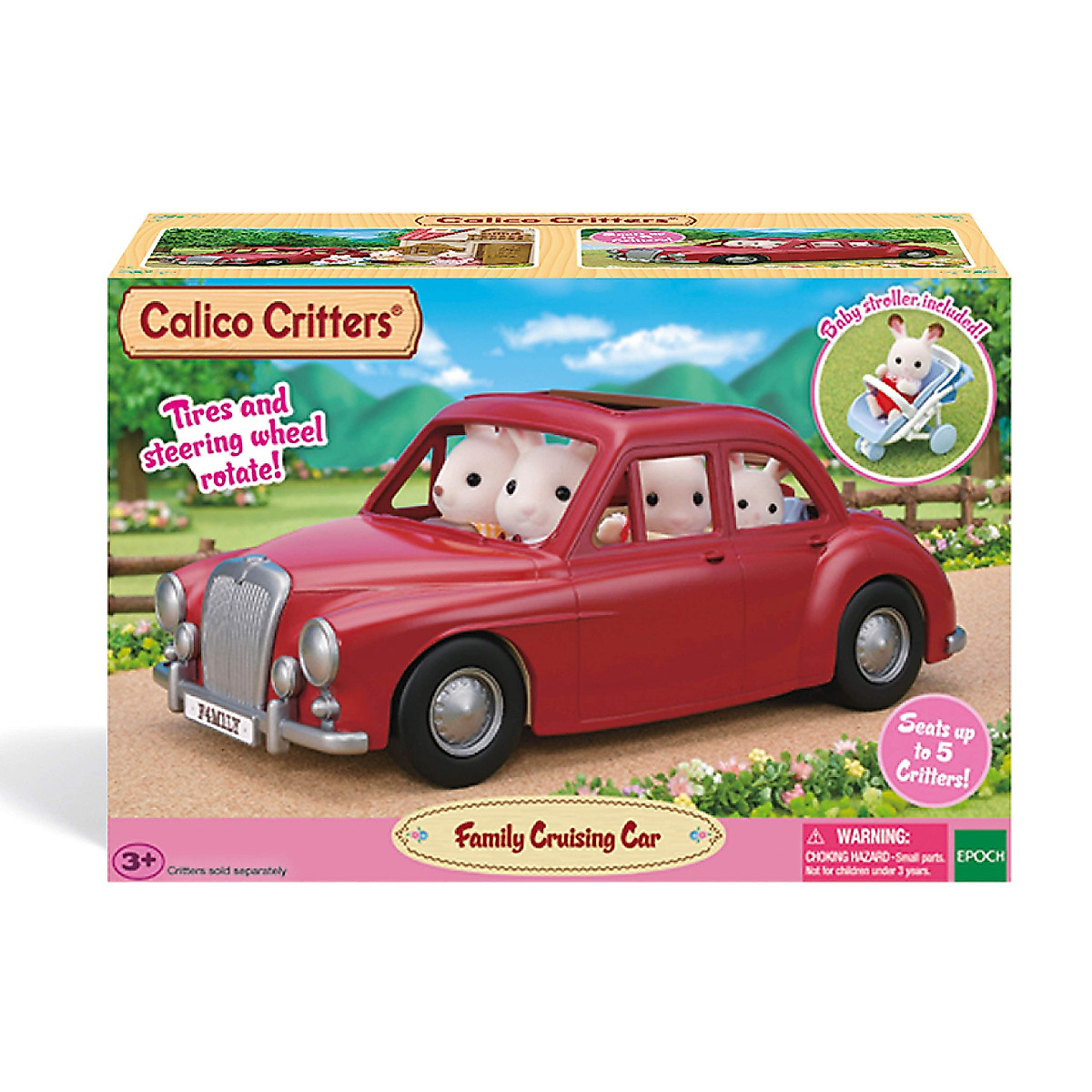 Calico Critters Family Cruising Car for Dolls, Toy Vehicle Seats up to 5 Collectible Figures