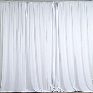 lovemyfabric 100% Polyester Window Curtain/Stage Backdrop Curtain/Photography Backdrop 58" Inch X 108" Inch (1, White)
