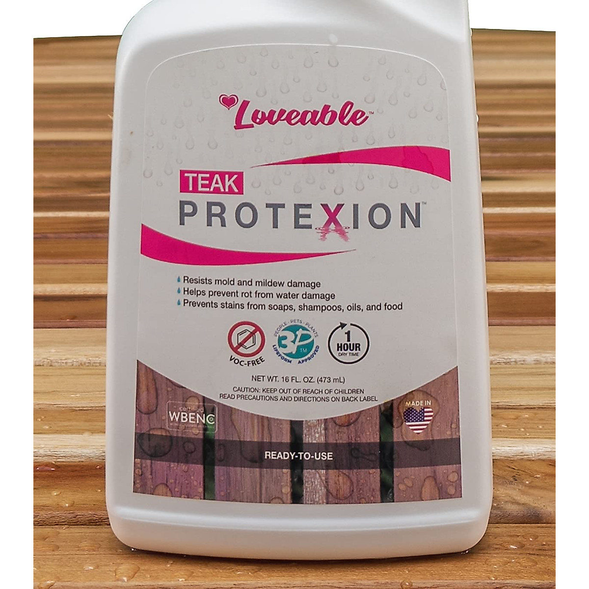Loveable Protection 16oz Teak Sealer for Outdoor Furniture