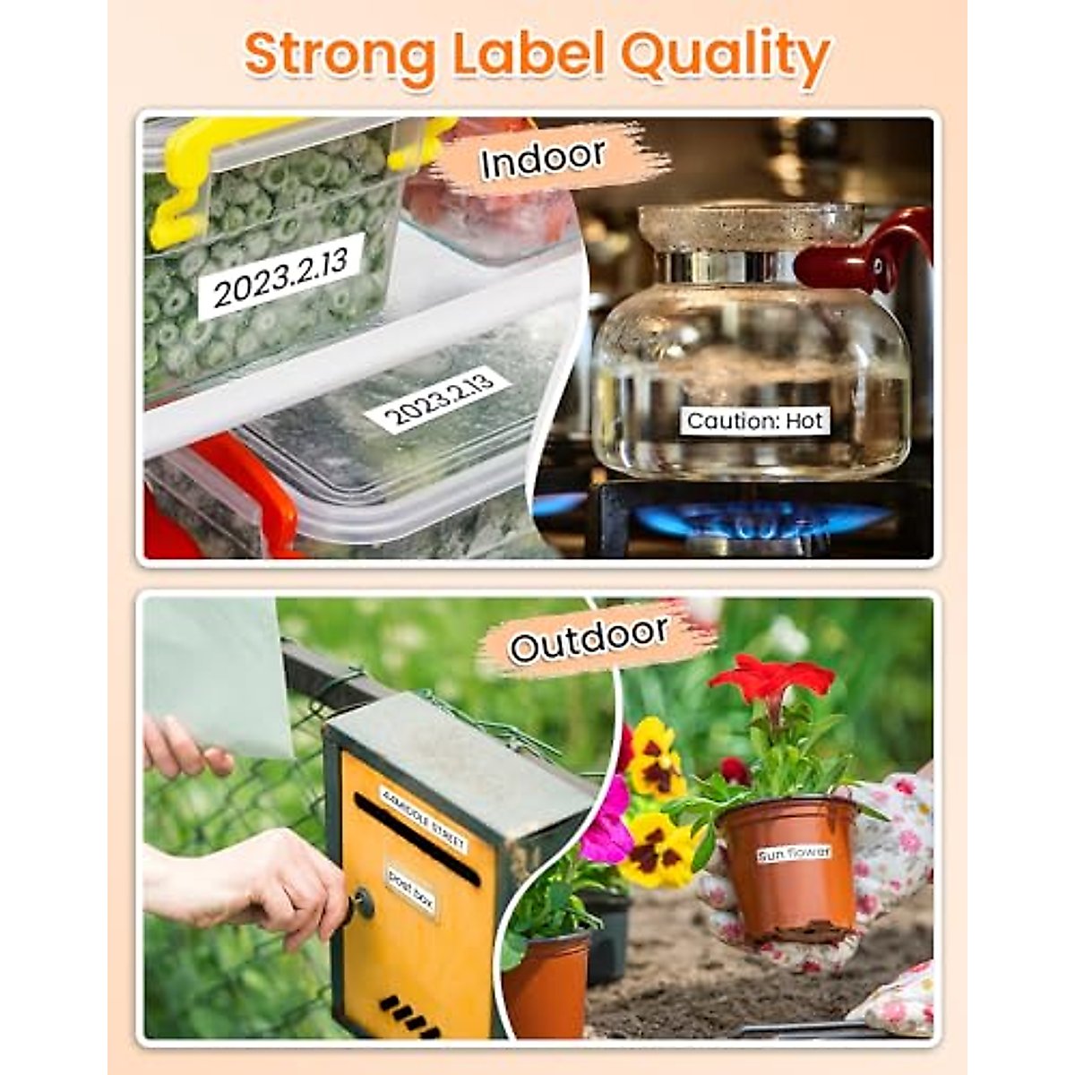 Vixic Label Makers D1600 Label Maker Machine, Bluetooth Label Maker Printer Portable with Multiple Fonts Icons, Compatible with iOS Android for Home School Office Organization, Rechargeable
