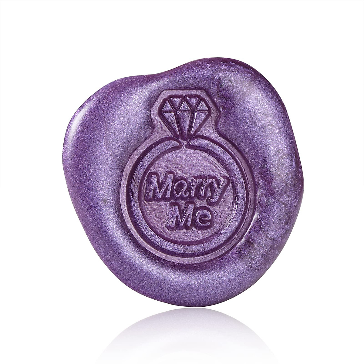 Mceal Wax Seal Stamp Special Shape Brass Head Wooden Handle (Wedding Ring)