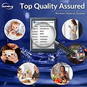 iSpring RCC7 Under Sink Reverse Osmosis System + iSpring GA1-ORB Lead-Free Faucet